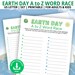 Earth Day A to Z Word Race, Earth Day Games, Family Game Night, Office ...