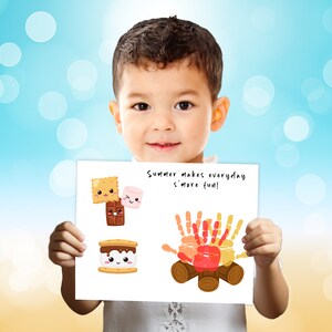 Summer Handprint Craft, S'mores Handprint Craft, Summer Handprint Art ...