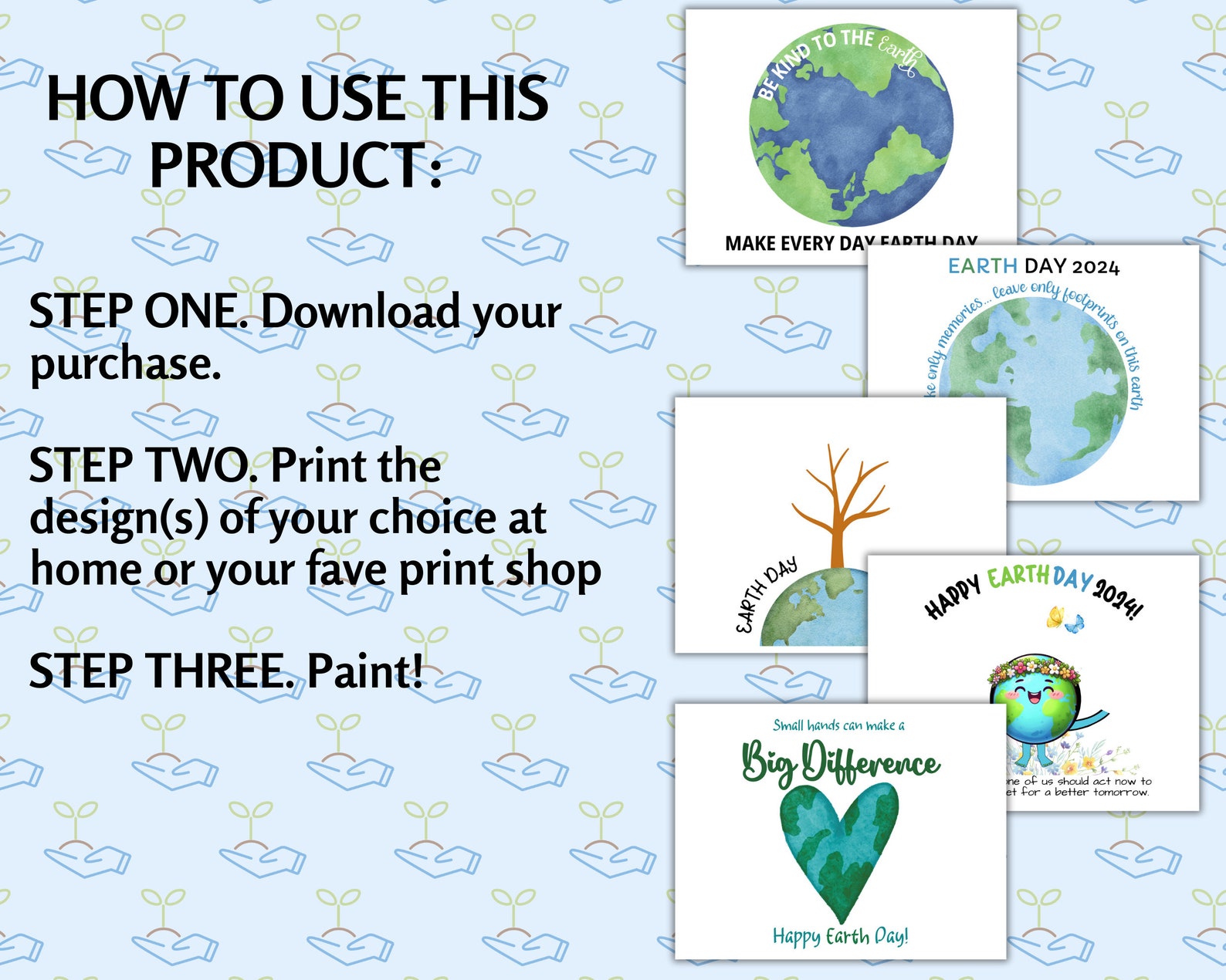 Earth Day Handprint Craft Bundle, Earth Day Handprint Art, Handprint ...