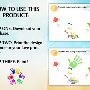 Summer Handprint Craft, Kite Handprint Craft, Summer Handprint Art ...