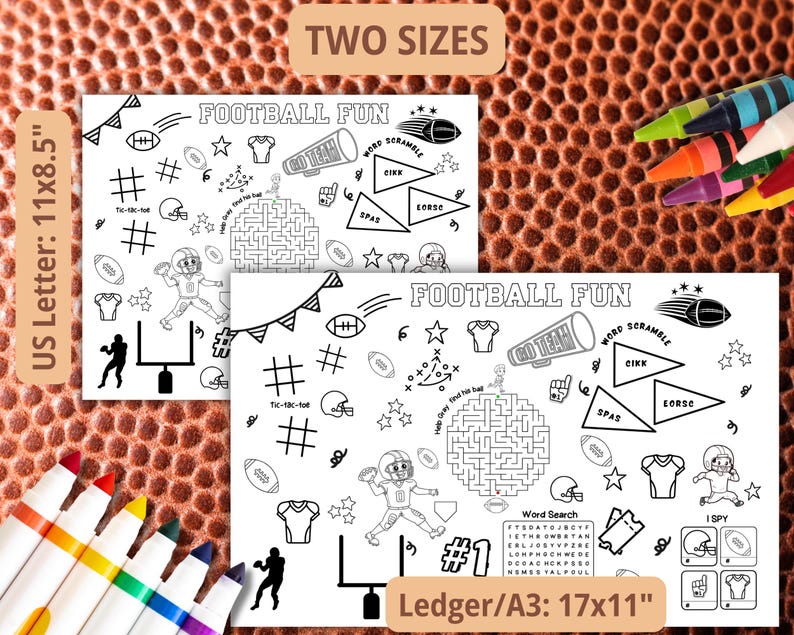 Kids Coloring Page, Football Coloring, Football Activity Sheet ...