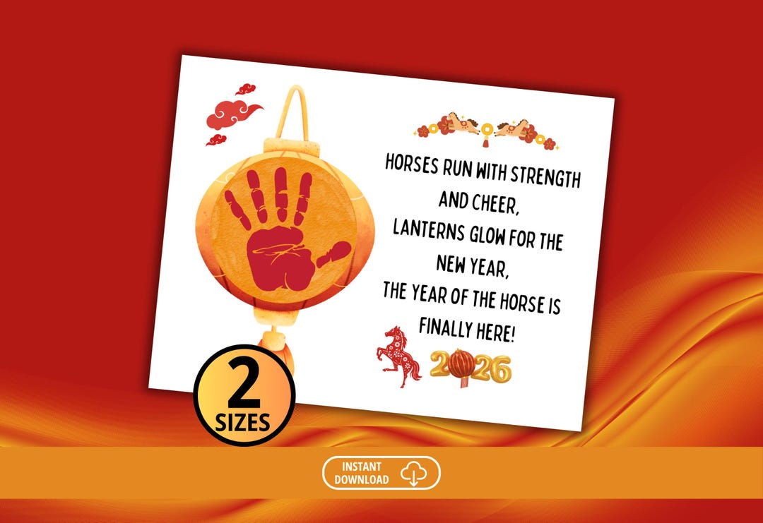 Lunar New Year, Handprint Craft, Year of the Horse, Chinese New Year ...