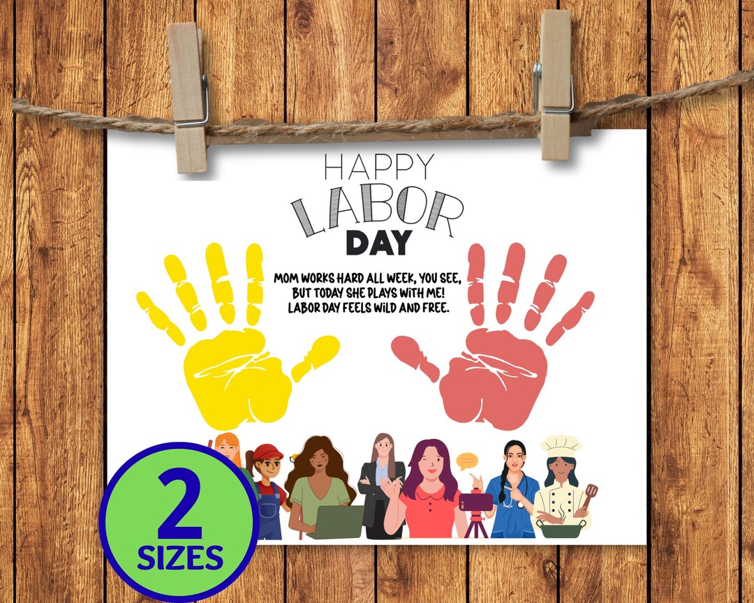 Labor Day Handprint Craft, Handprint Art, Handprint Sign, Handprint ...