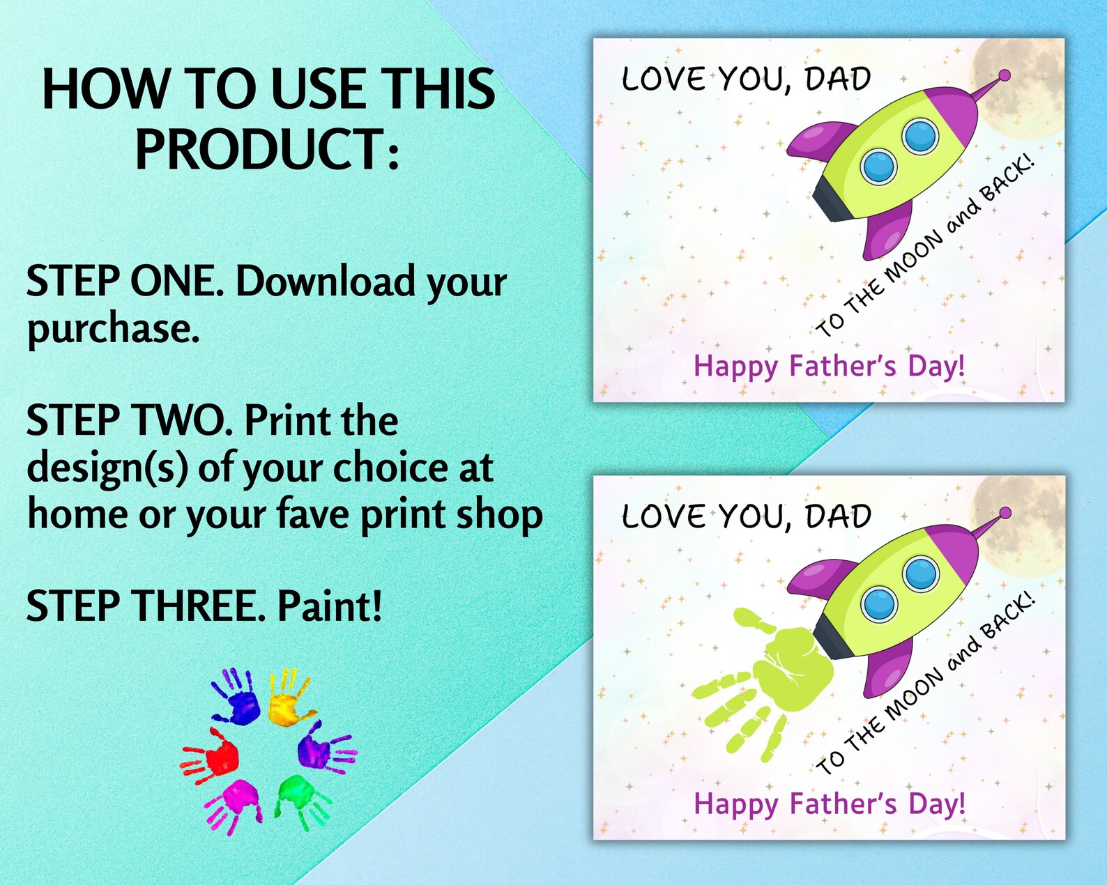 Father's Day Handprint Crafts, Fathers Day Handprint Art, Handprint ...
