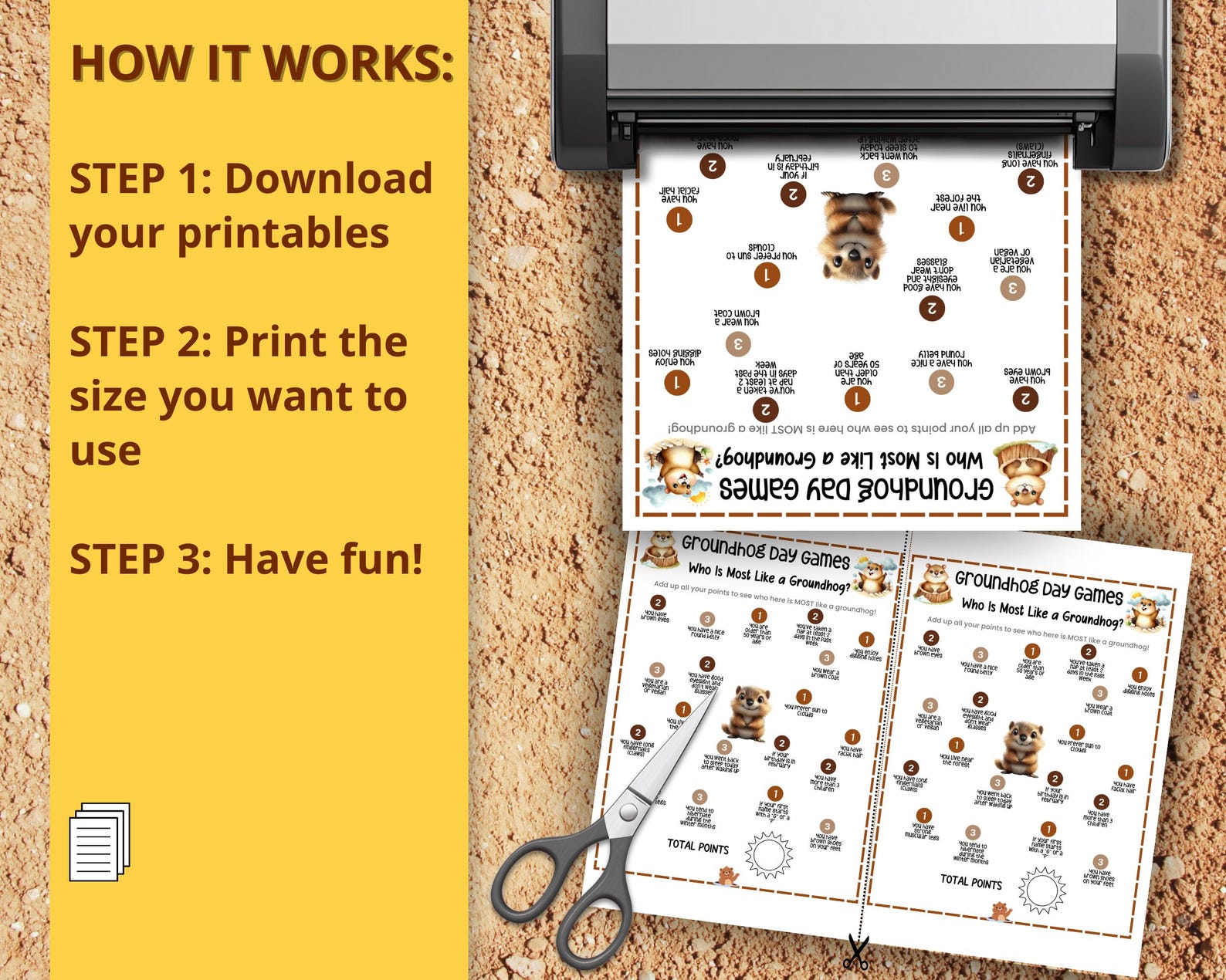 Who is Most Like a Groundhog Game, Groundhog Day Games, Family Game ...