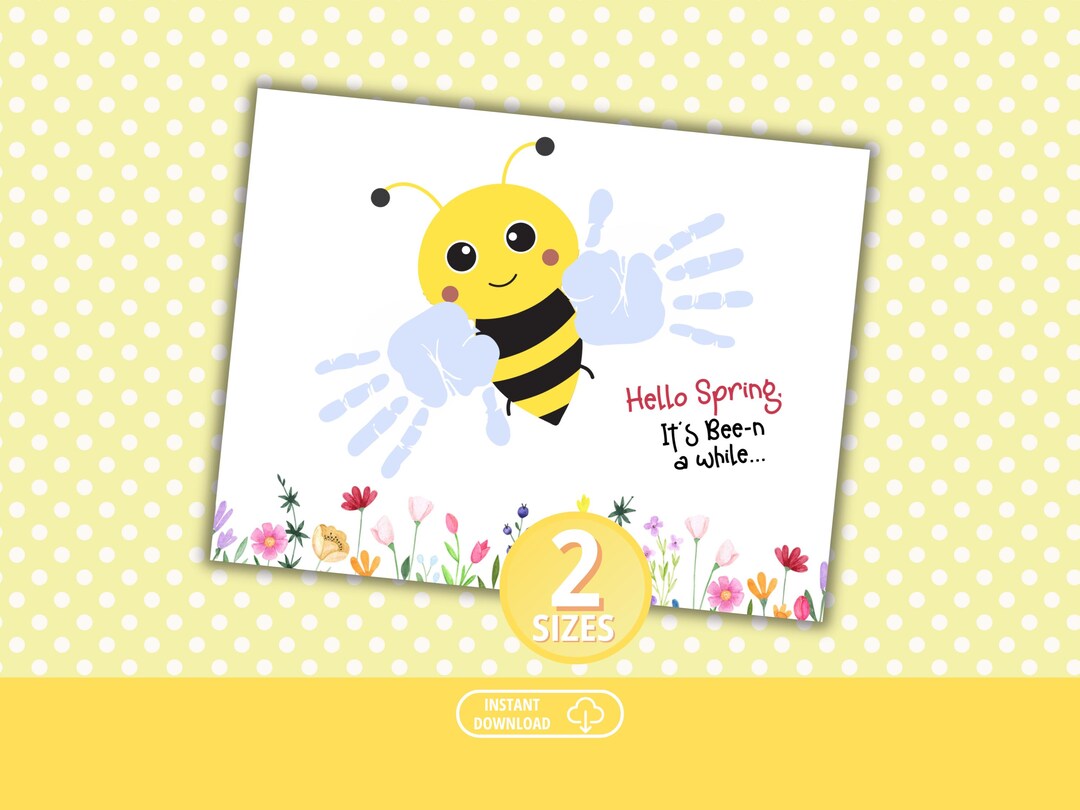 Spring Handprint Craft, Bumblebee Handprint, Handprint Art, Handprint ...