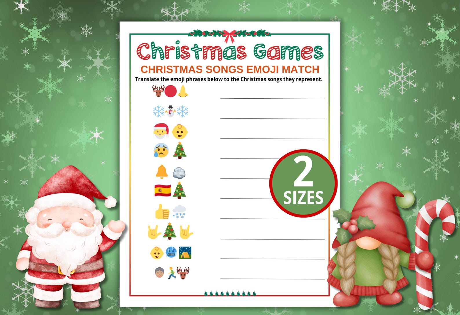 Christmas Song Emoji Game, Christmas Game, Friendsmas Game, Christmas ...