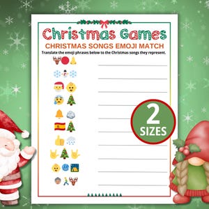 Christmas Song Emoji Game, Christmas Game, Friendsmas Game, Christmas ...
