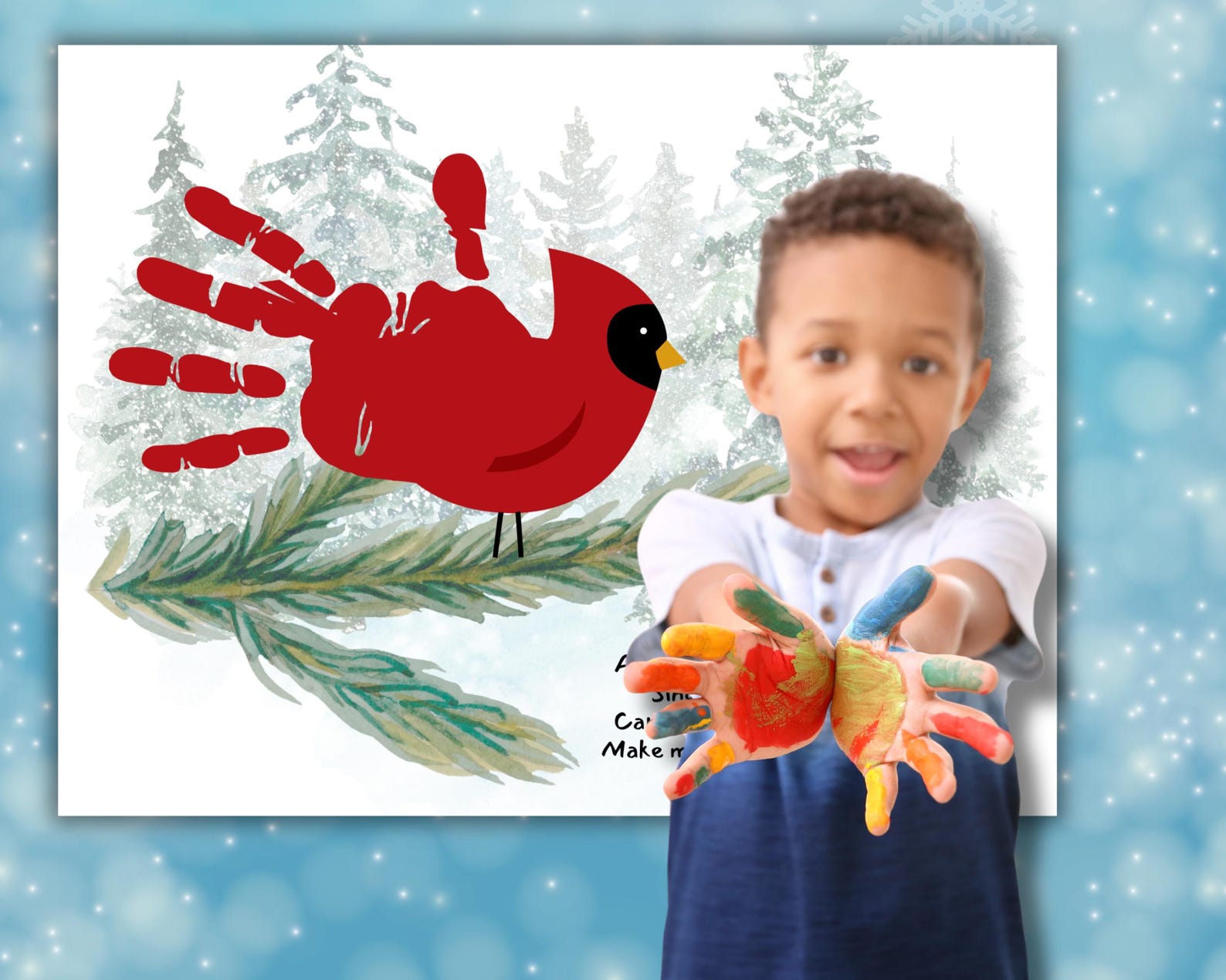 Winter Handprint Craft, Cardinal Handprint, Handprint Art, Winter ...