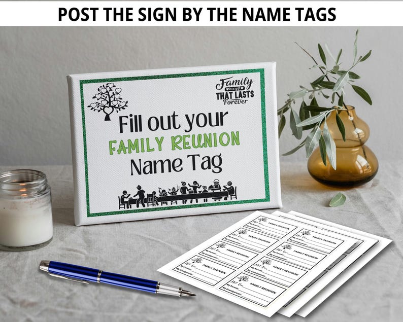 Family Reunion Name Tags, EDITABLE, Family Reunion Ideas, Printable ...