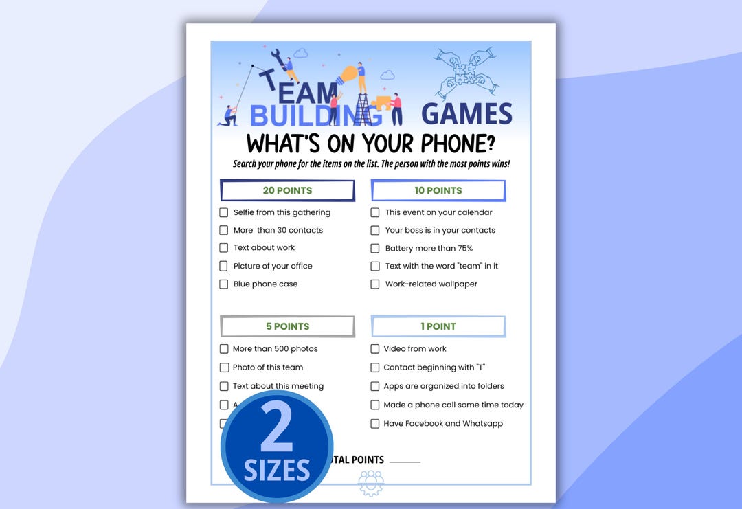 Whats on Your Phone, Team Building Games, Team Bonding Games, Team ...