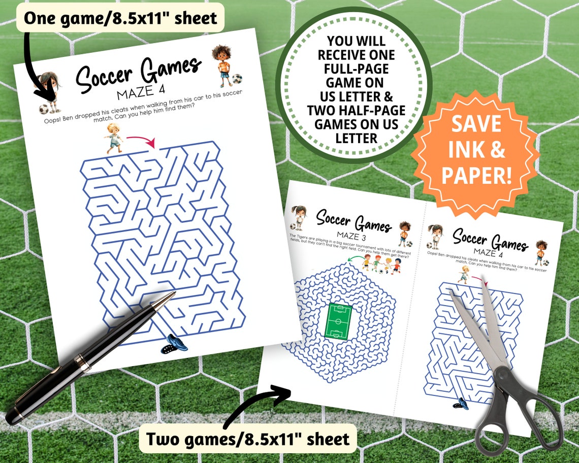 Soccer Mazes, Maze Games, Soccer Games, Soccer Birthday Party ...