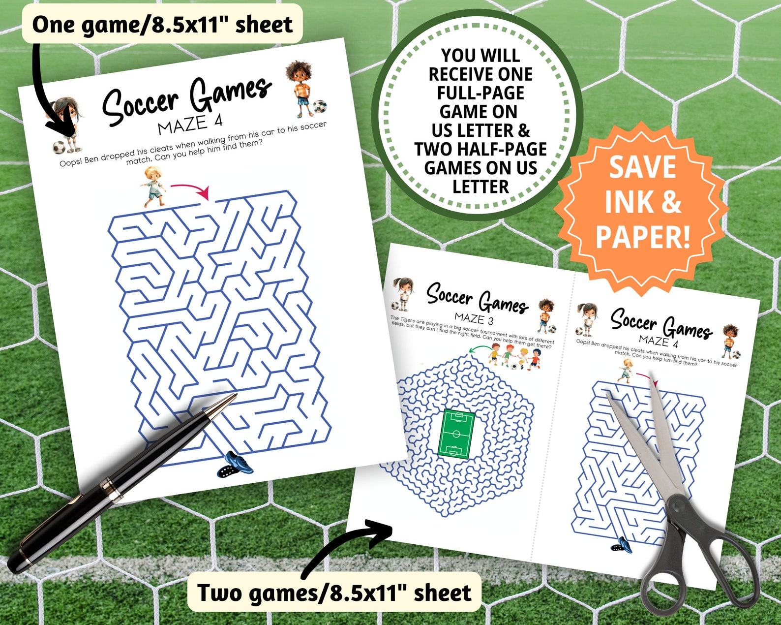 Soccer Mazes, Maze Games, Soccer Games, Soccer Birthday Party ...