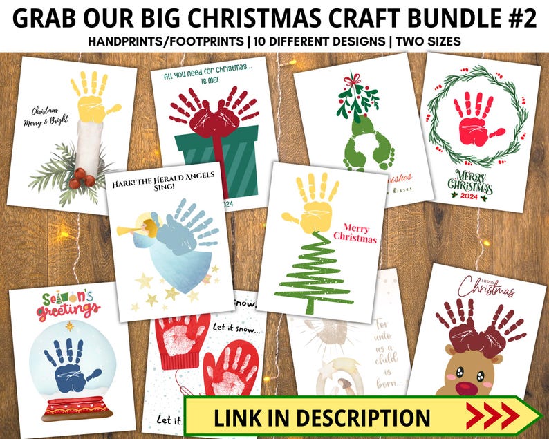 Christmas Handprint Craft, Mistletoe Footprint, Winter Handprint Craft ...
