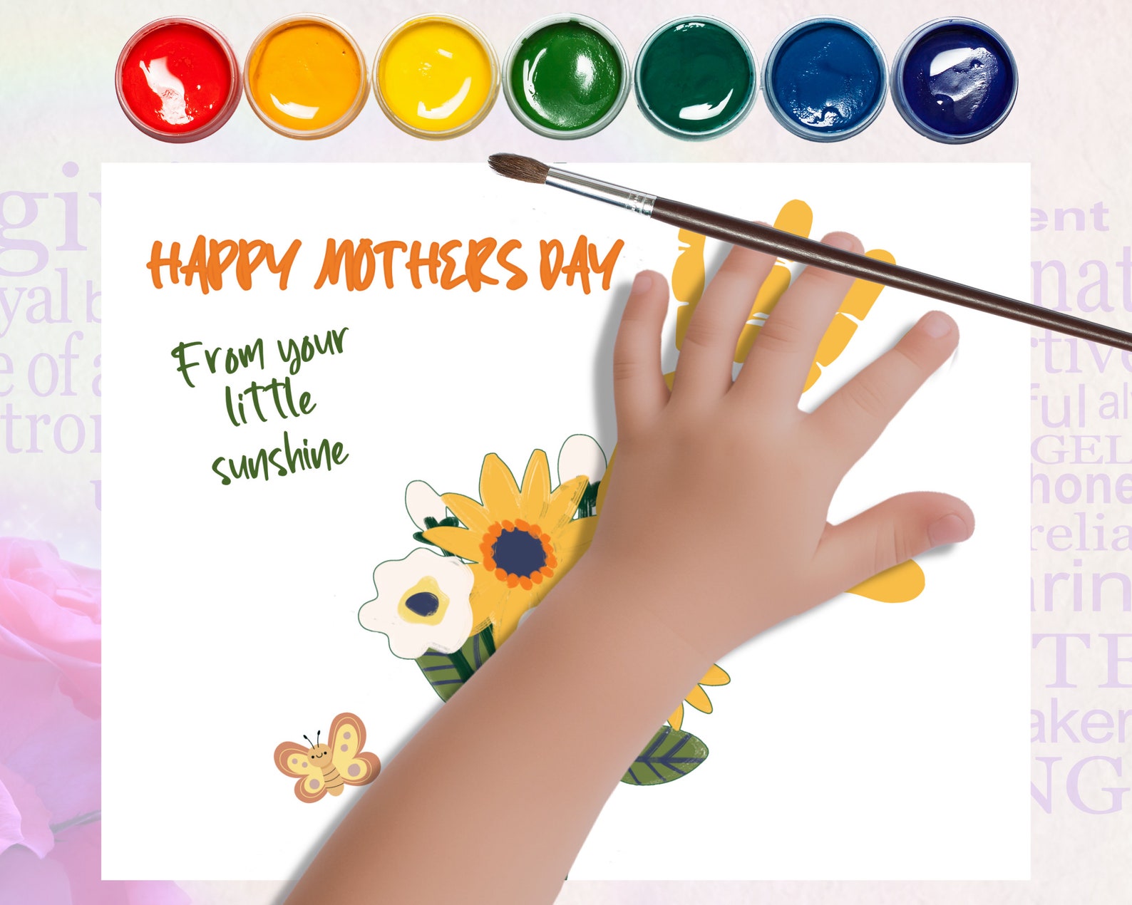Mother's Day Handprint Craft, Your Little Sunshine, Handprint Art ...