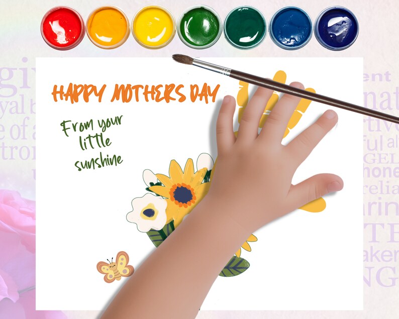 Mother's Day Handprint Craft, Your Little Sunshine, Handprint Art ...