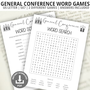 General Conference Word Games, Family Game Night, Office Party Games ...