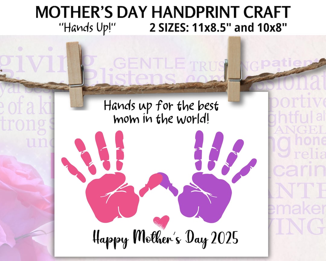 Mother's Day Handprint Craft, Best Mom, Handprint Art, Handprint Sign ...