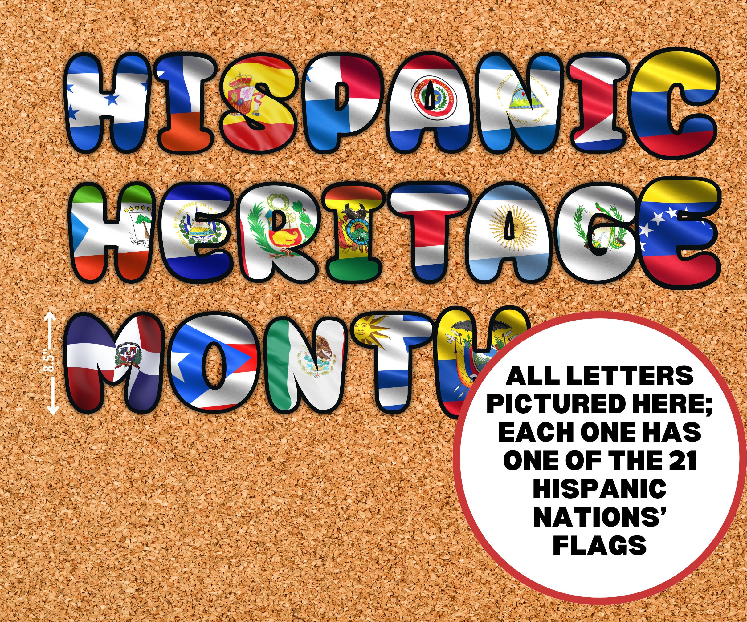 Hispanic Heritage Month, Bulletin Board Kit, Hispanic Heritage Month ...