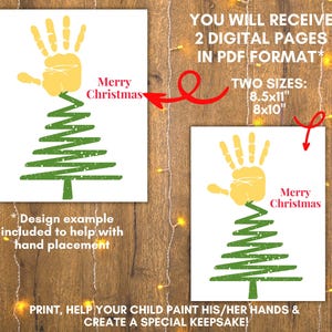 Christmas Handprint Craft, Christmas Tree Handprint Art, Winter ...