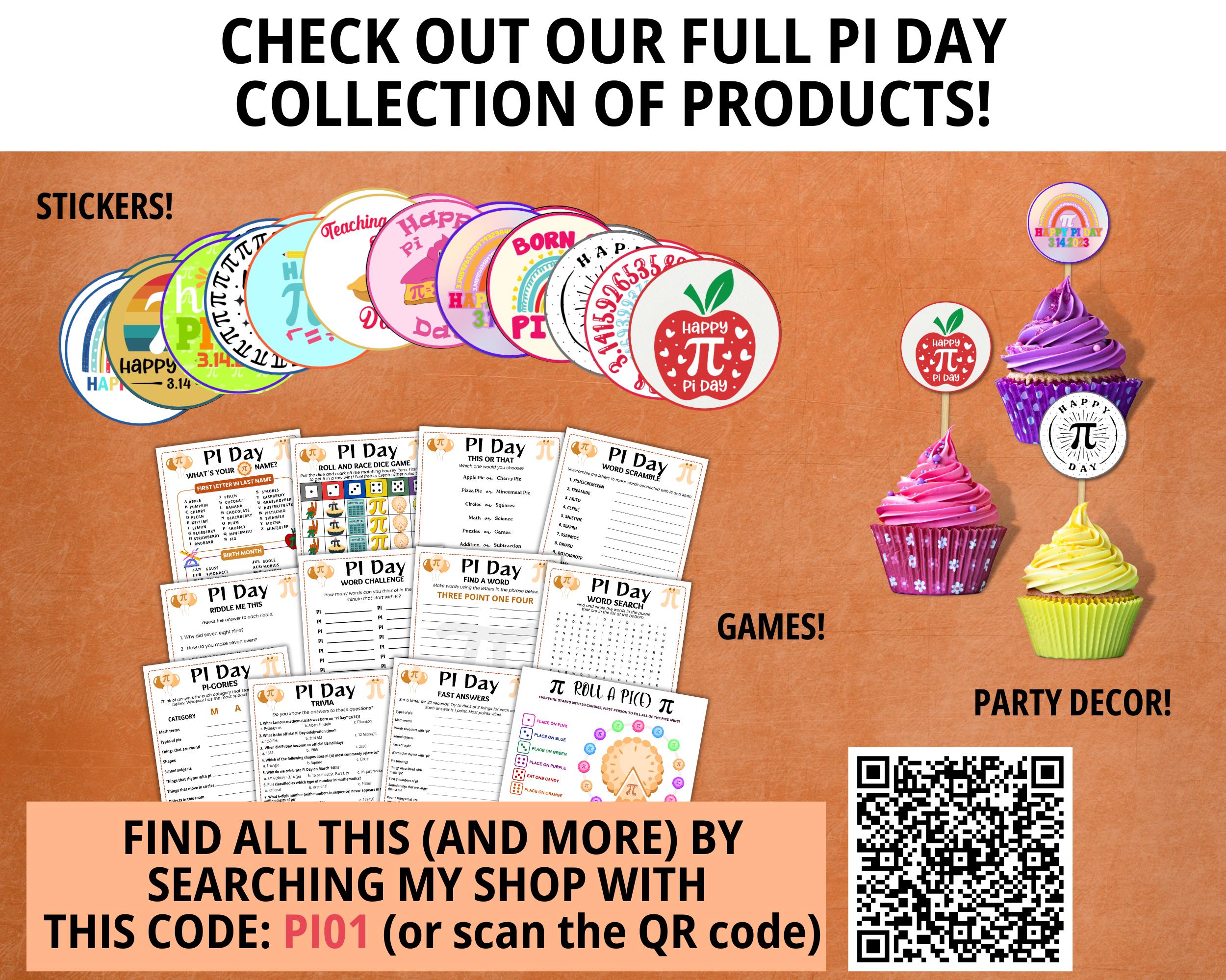 Pi Day Word Challenge Game, Word Game, Math Pi Day Trivia, Math ...