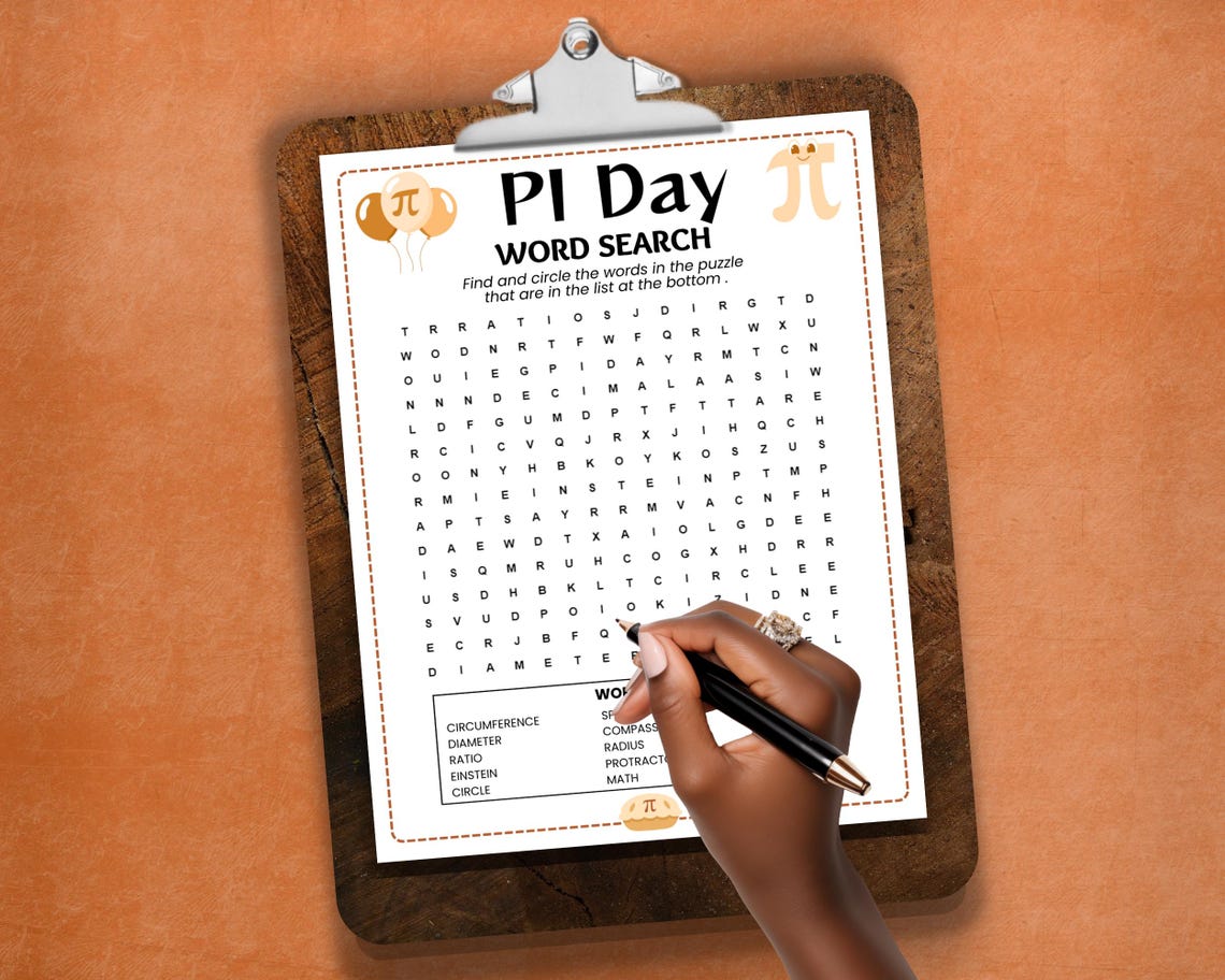 Pi Day Word Search, Pi Day Game, Pi Day Download, Math Teacher, Math Pi ...