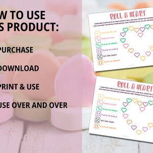 Valentines Roll a Heart Game, Valentine Party Game, Valentines Activity ...