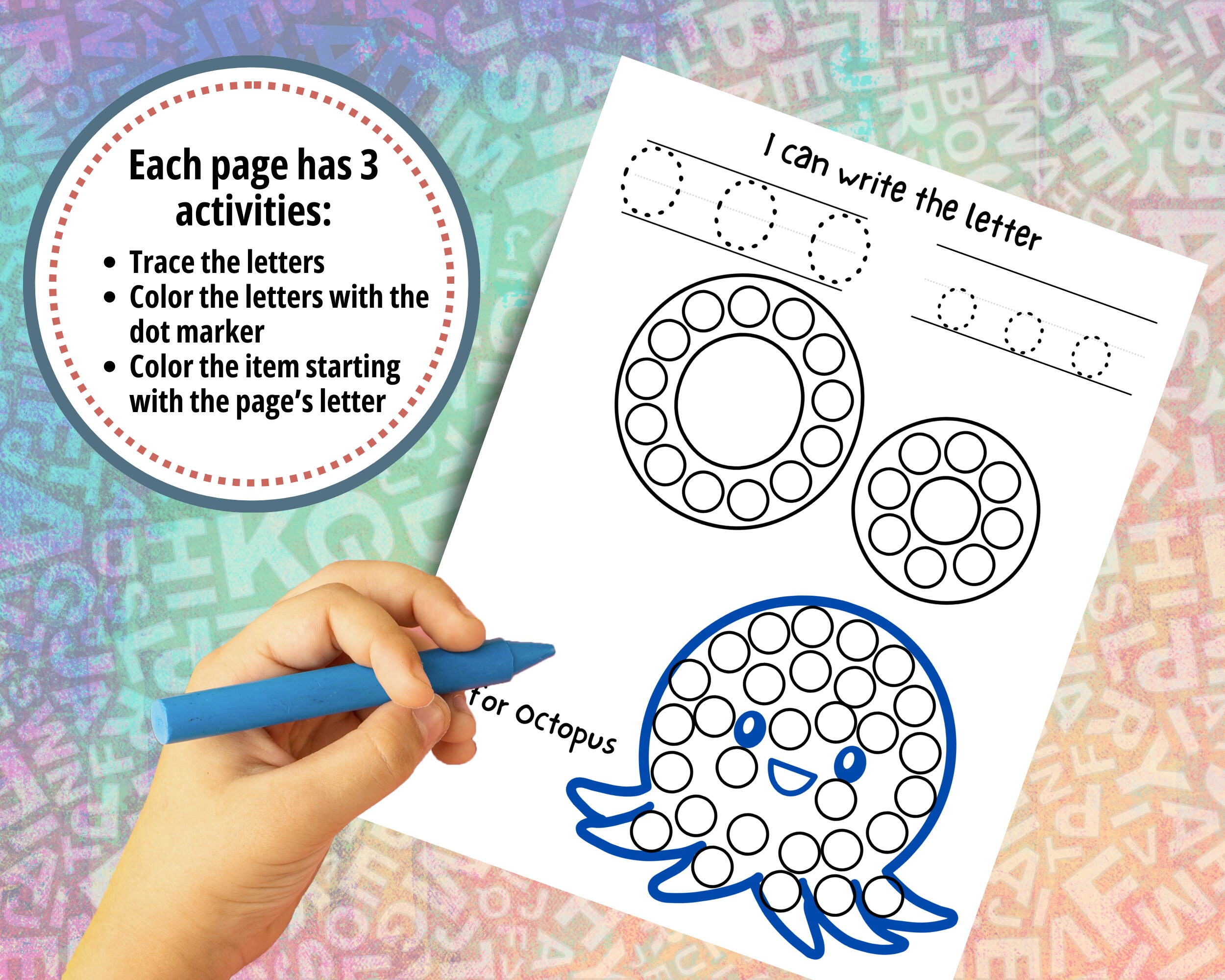 Alphabet Preschool Tracing Worksheets, Dot Marker, Alphabet Letters ...