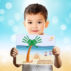 Summer Handprint Craft, Beach Handprint Craft, Summer Handprint Art ...