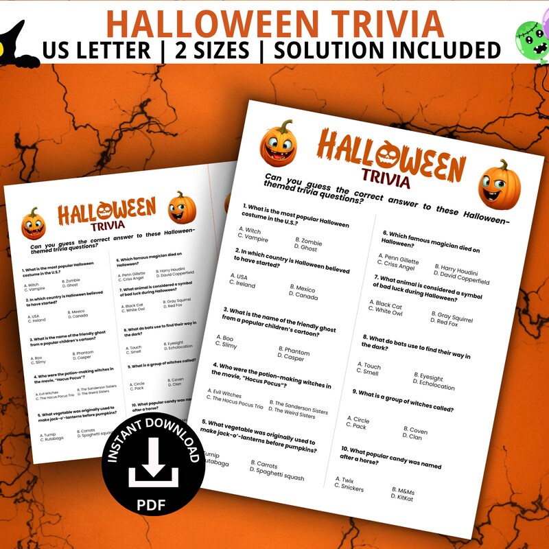 Halloween Trivia - Etsy