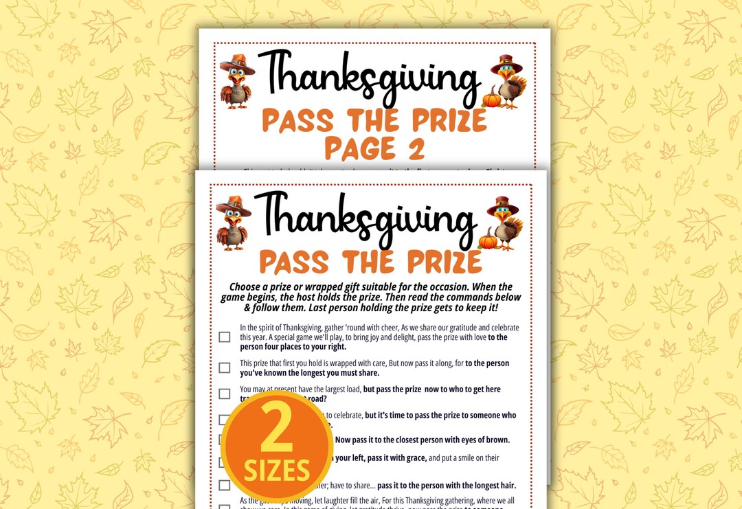 Pass the Prize, Thanksgiving Games, Pass the Parcel, Friendsgiving ...