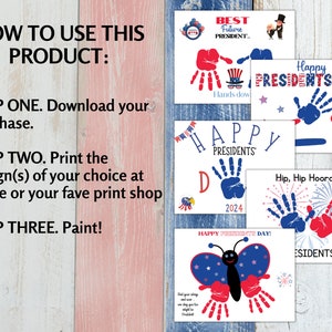 Presidents Day Handprint Craft, Patriotic Handprint Art, Handprint Sign ...