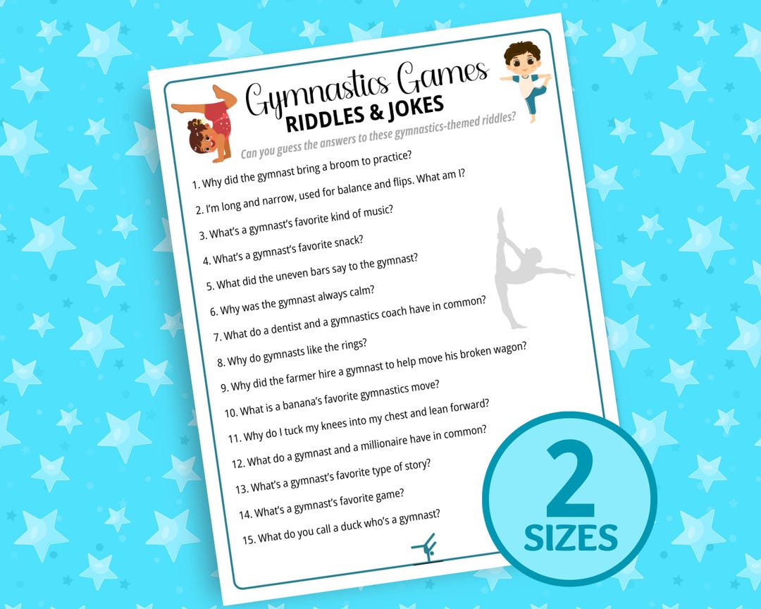 Gymnastics Riddles, Gymnastics Jokes, Gymnastics Games, Gymnastics ...