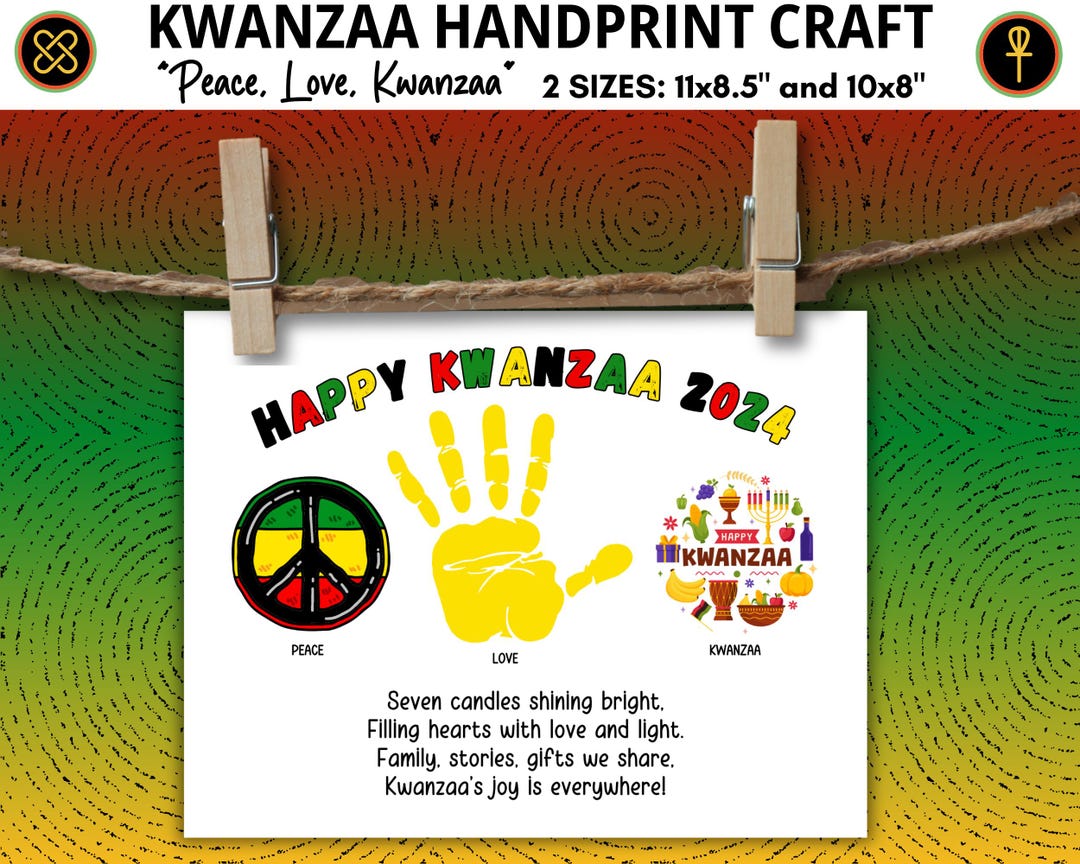 Kwanzaa Handprint Crafts, Peace Love Kwanzaa, Handprint Art, Winter ...