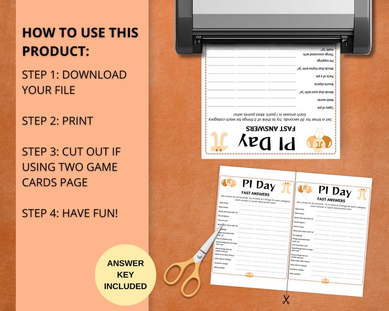 Pi Day Fast Answers Game, Trivia Game, Math Pi Day, Math Questions ...