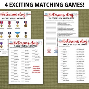 Veterans Day Games, Patriotic Word Game, Group Games, Patriotic Games ...