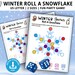Roll a Snowflake Dice Game, Winter Games, Wintertime Games, Candy Dice ...