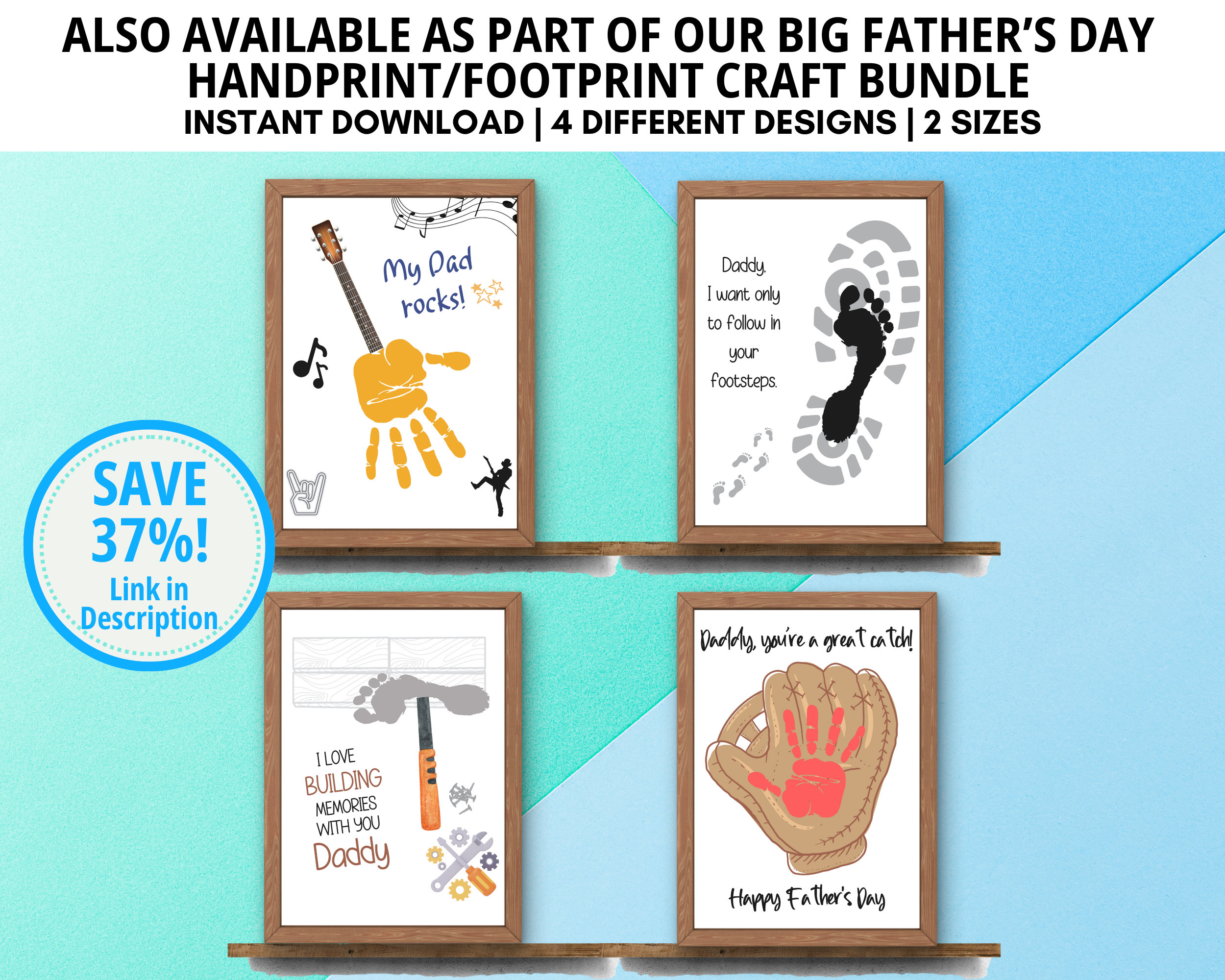 Father's Day Footprint Crafts, Fathers Day Footprint Art, Footprint ...