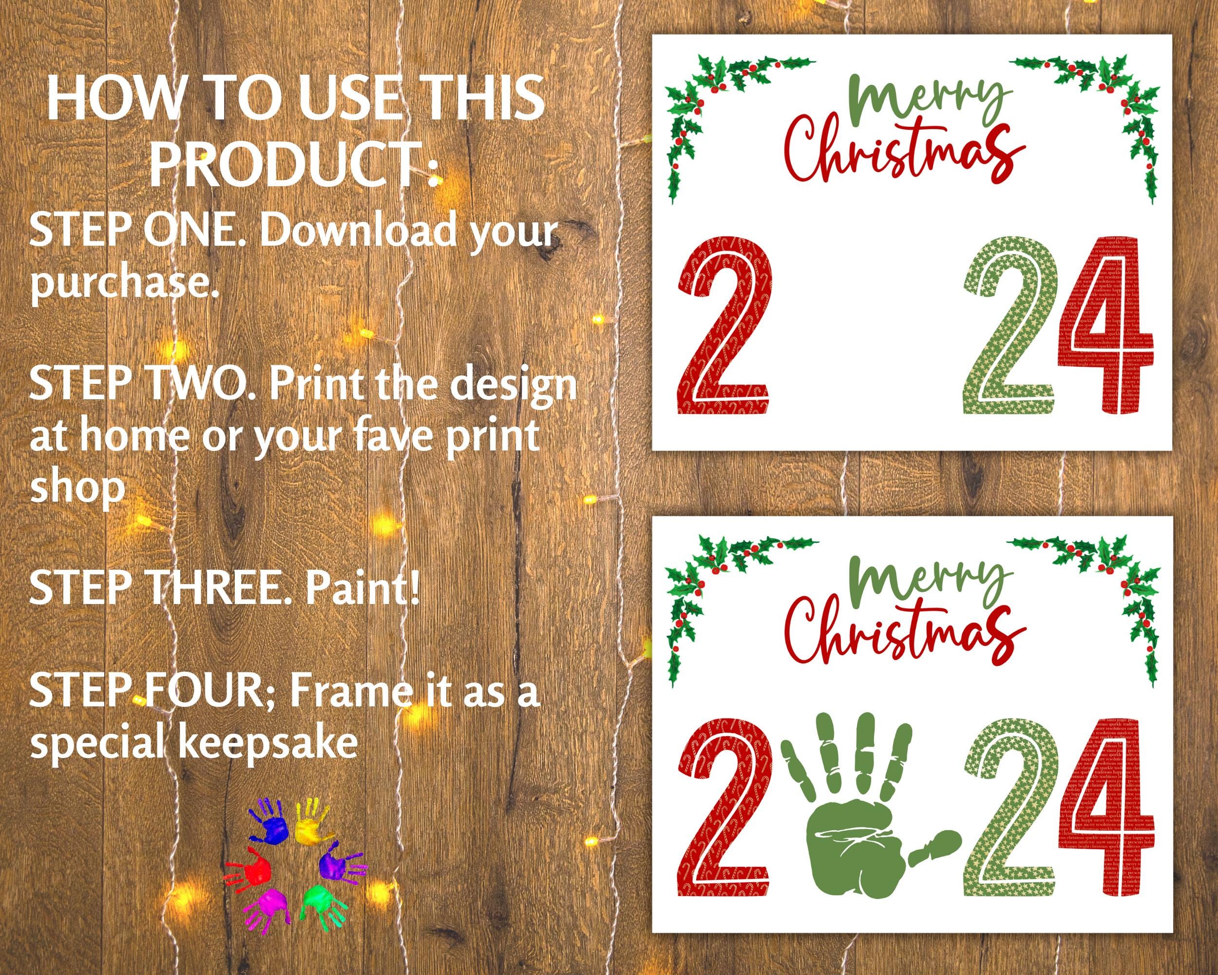 Christmas Handprint Craft, Merry Christmas 2024 Handprint Art, Winter ...
