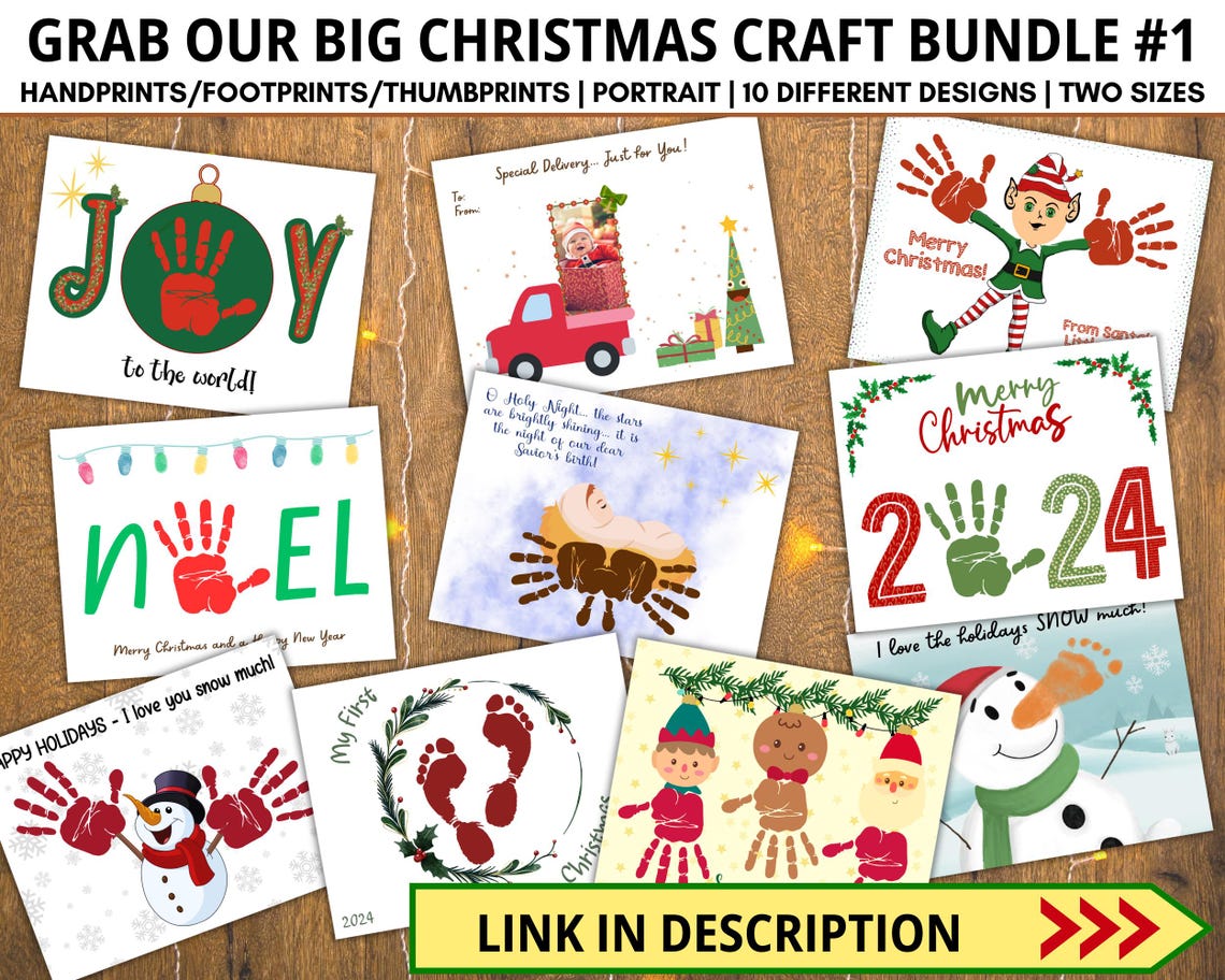 Christmas Handprint Craft, Merry Christmas 2024 Handprint Art, Winter ...