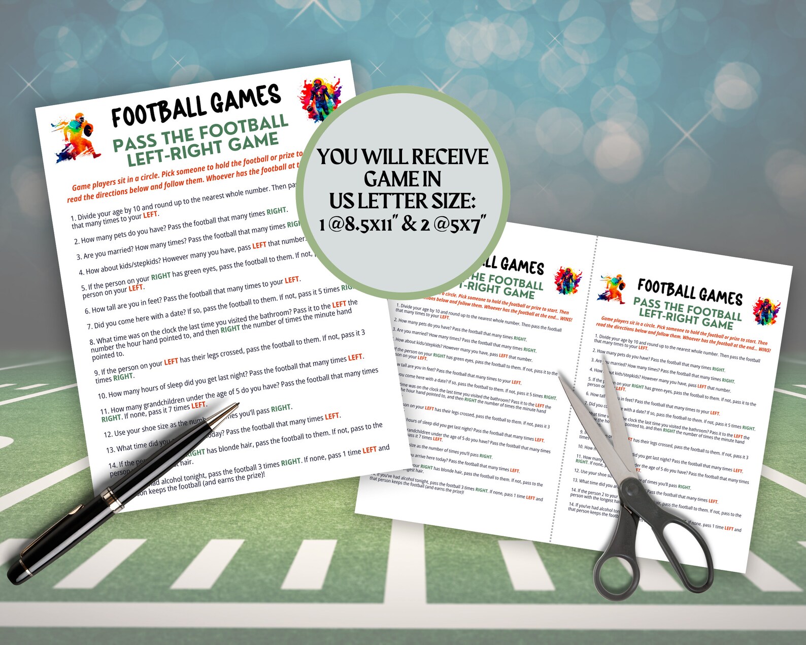 Pass the Football, Left Right Game, Pass the Prize, Ice Breaker Game ...