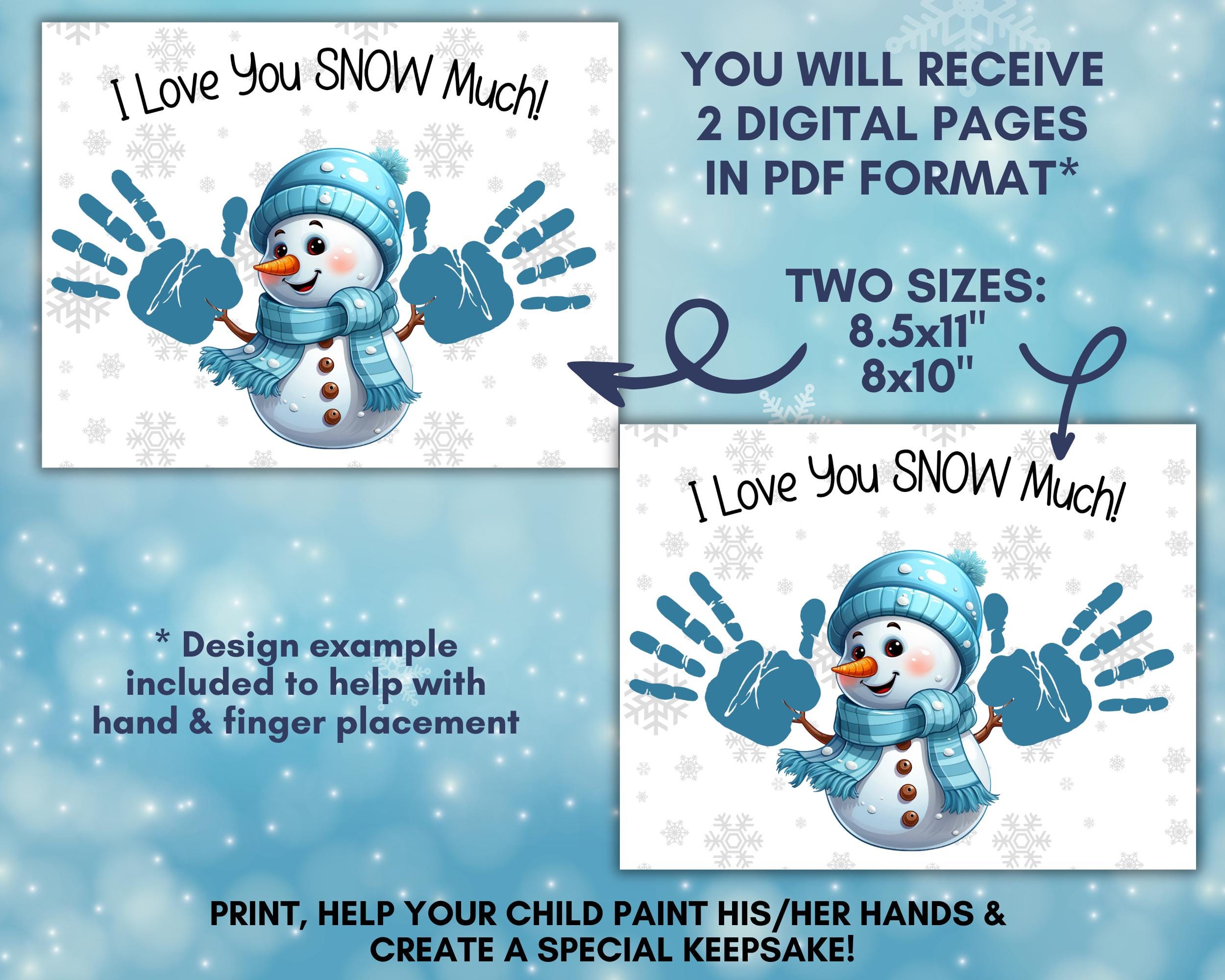 Winter Handprint Craft, Love You Snow Much, Handprint Art, Winter ...