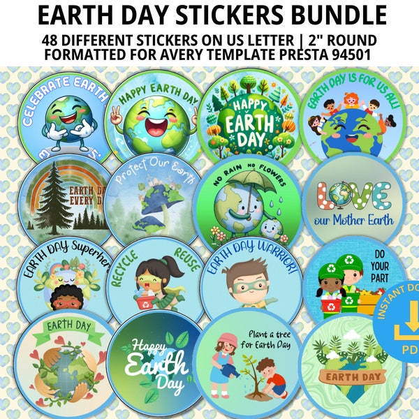 Earth Day Stickers - Etsy