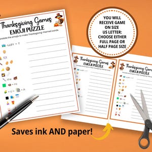 Thanksgiving Emoji Game, Thanksgiving Game, Friendsgiving Game, Emoji ...