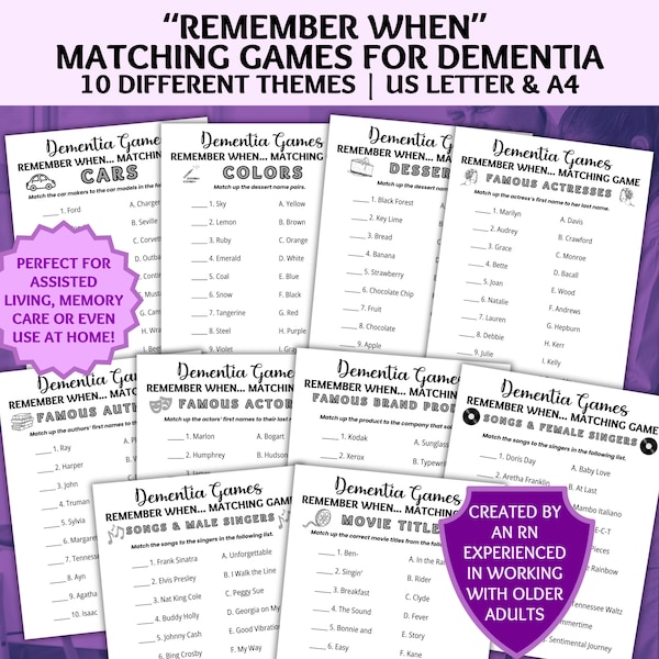 Dementia Matching Game - Etsy UK