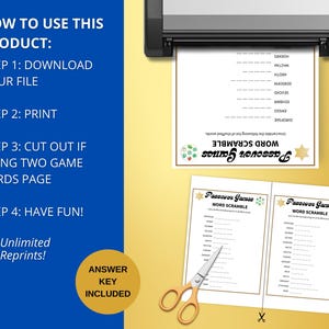 Passover Word Scramble, Passover Games, Jewish Games, Passover Holiday ...