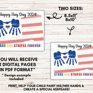 Flag Day Handprint Craft, Patriotic Handprint Art, Handprint Sign, DIY ...