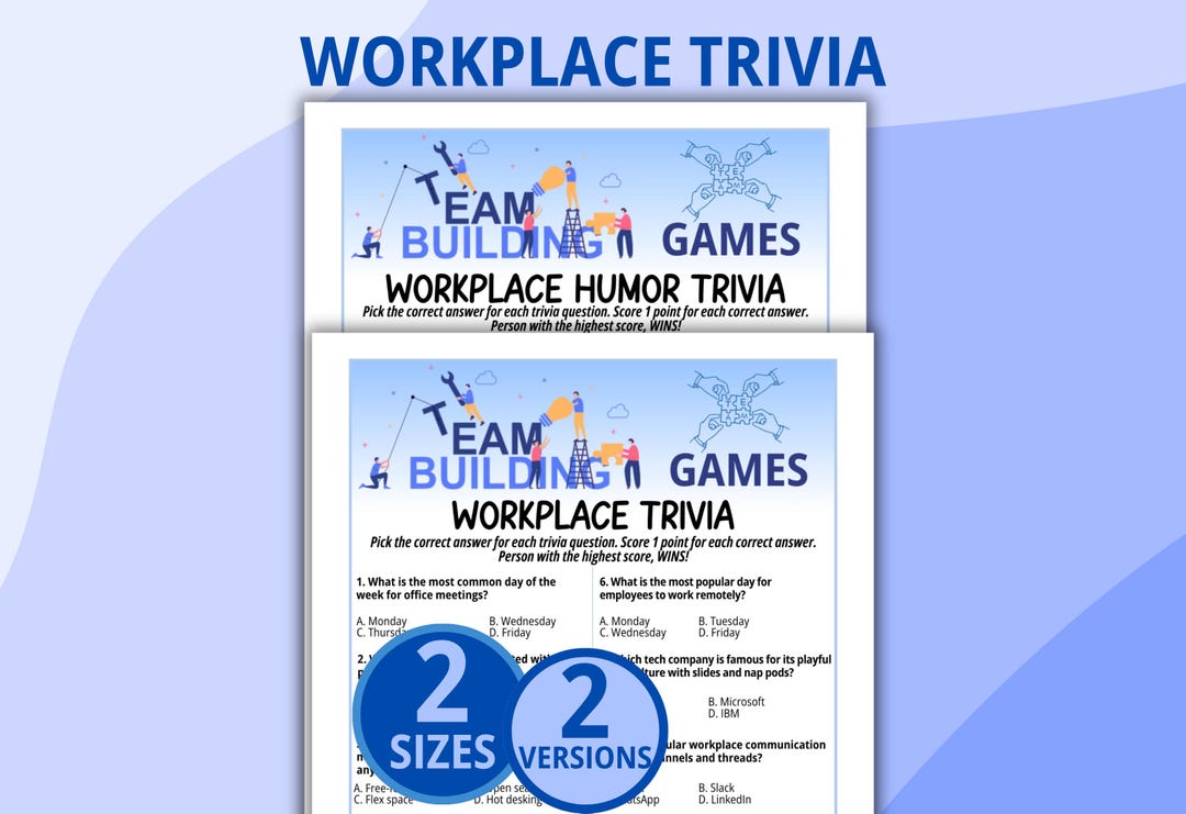 Team Building Trivia, Office Trivia Games, Team Building Games, Team ...