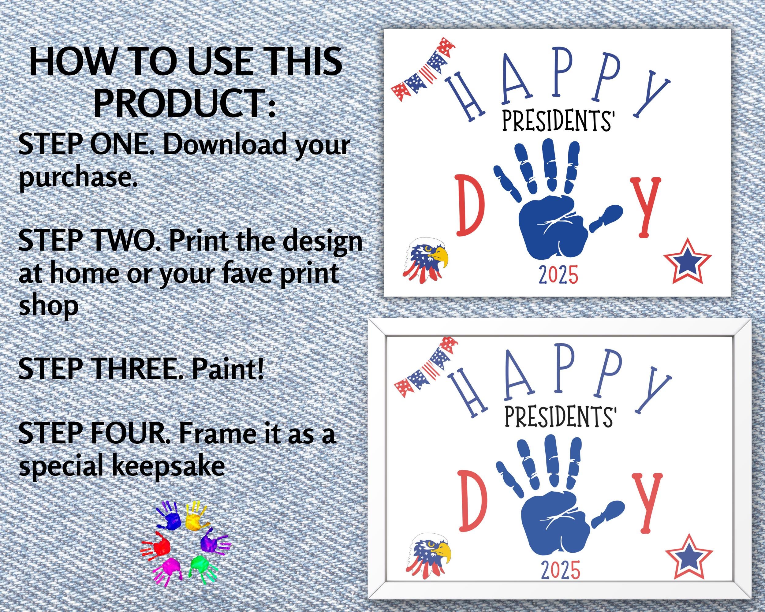 Presidents Day Handprint Craft, Happy Presidents Day, Patriotic ...