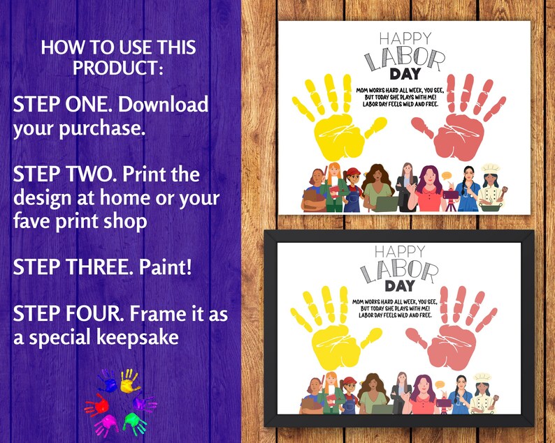 Labor Day Handprint Craft, Handprint Art, Handprint Sign, Handprint ...